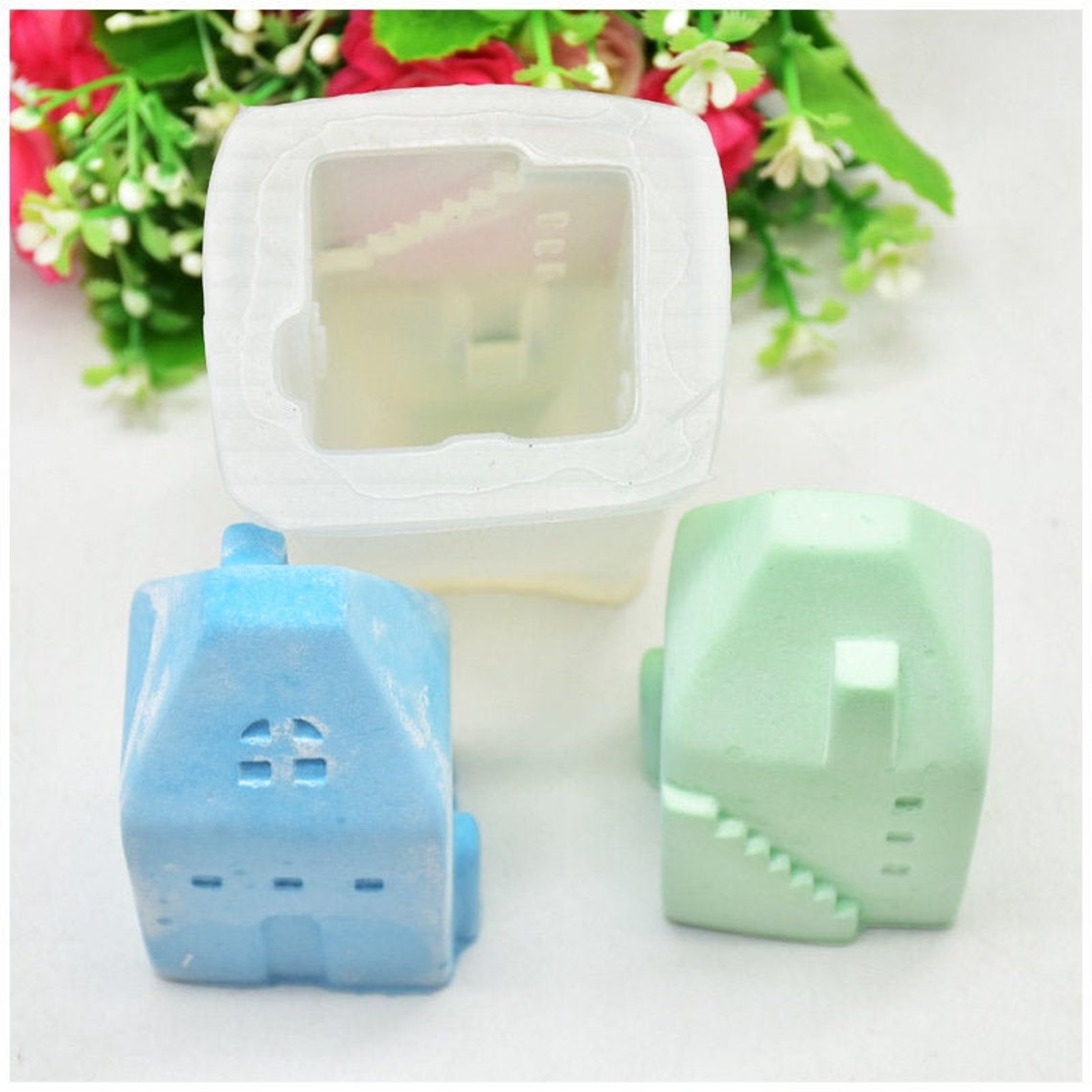3d Small House Mold House Candle Silicone Mold Building Candle - Etsy
