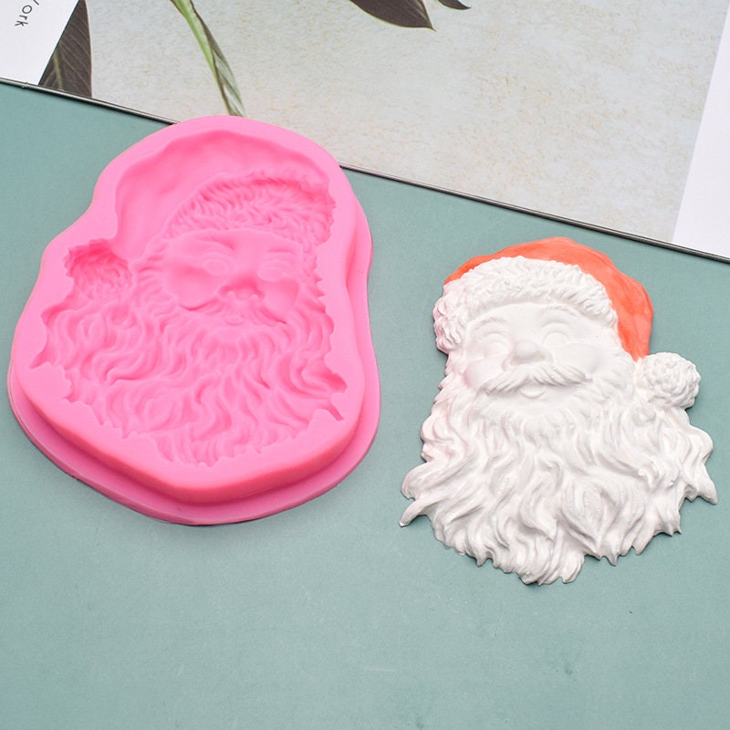 Christmas Santa Silicone Mold Fondant Chocolate Baking Resin Epoxy Mold ...