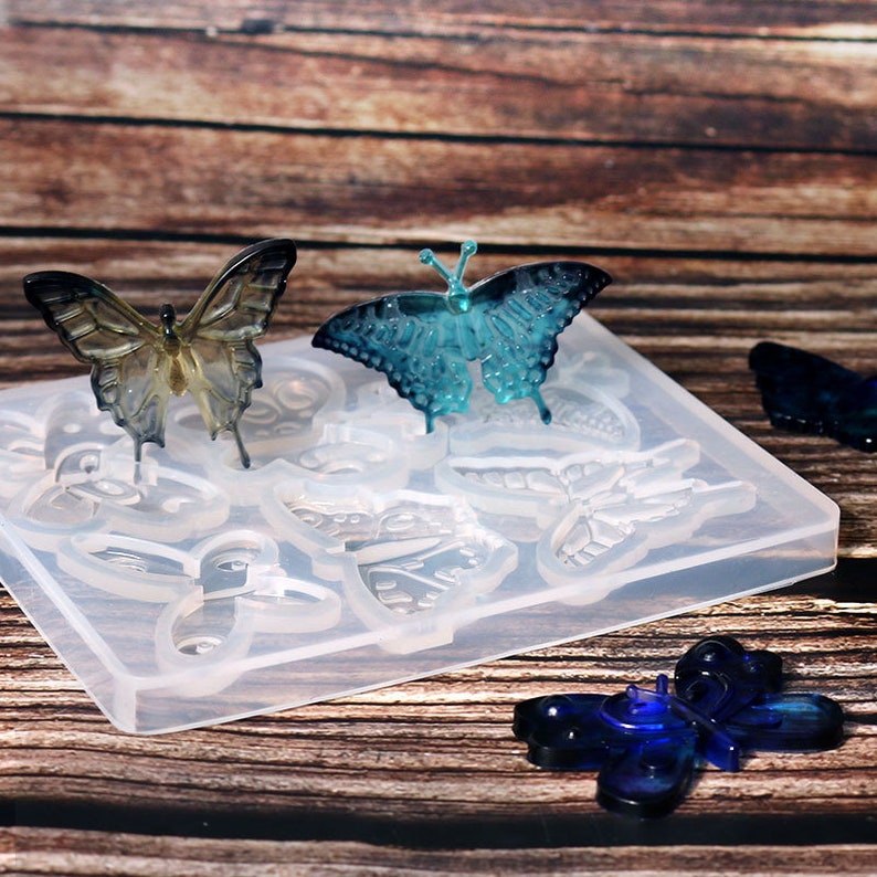 Butterfly Mold Flat Cabochons Embed Mold Polymer Clay Resin Epoxy Mold ...