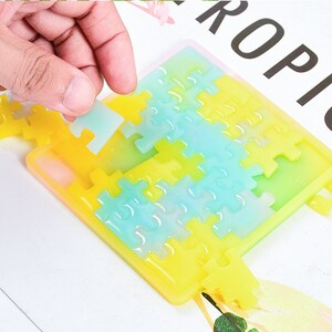 Puzzle Silicone Mold Tangram Puzzle Epoxy Mold Square Resin Mold ...