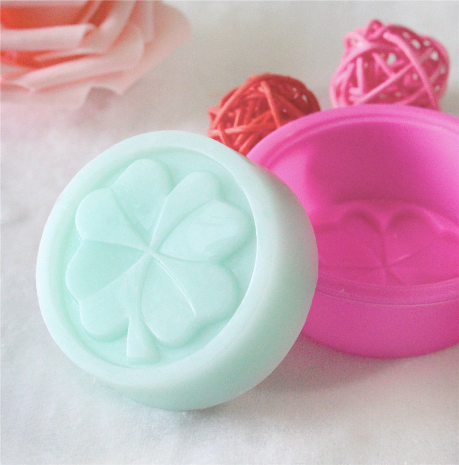 Four Leaf Clover Silicone Mold Four-leaf Clover Puck Mold - Etsy