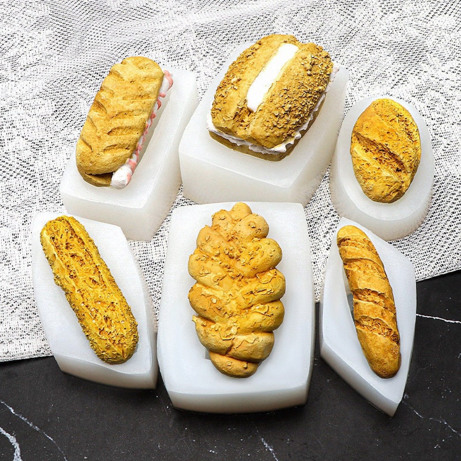 Realistic Mini Bread Mold Hot Dog Silicone Mold Kawaii Fake Food Mold ...