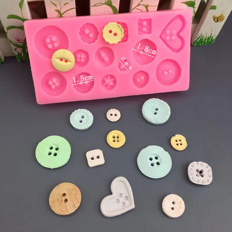 Multiple Buttons Silicone Mold DIY Button Crafts Vintage Cabochon Mold ...