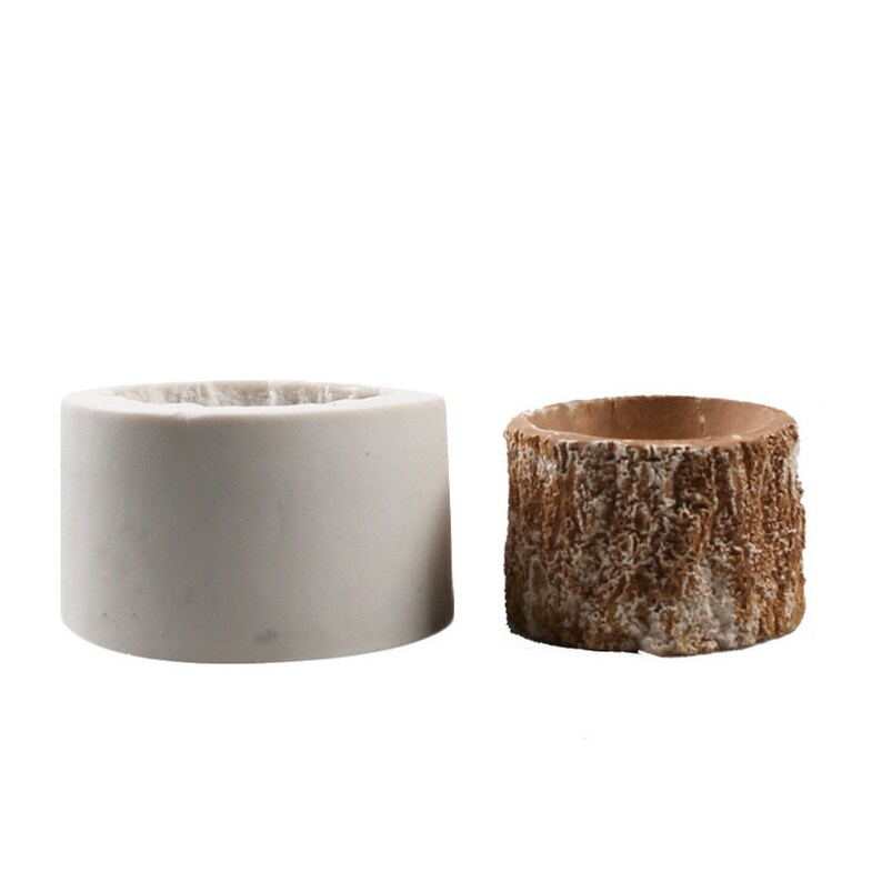 3D Tree Stump Candlestick Mold Plants Pot Mold Concrete | Etsy