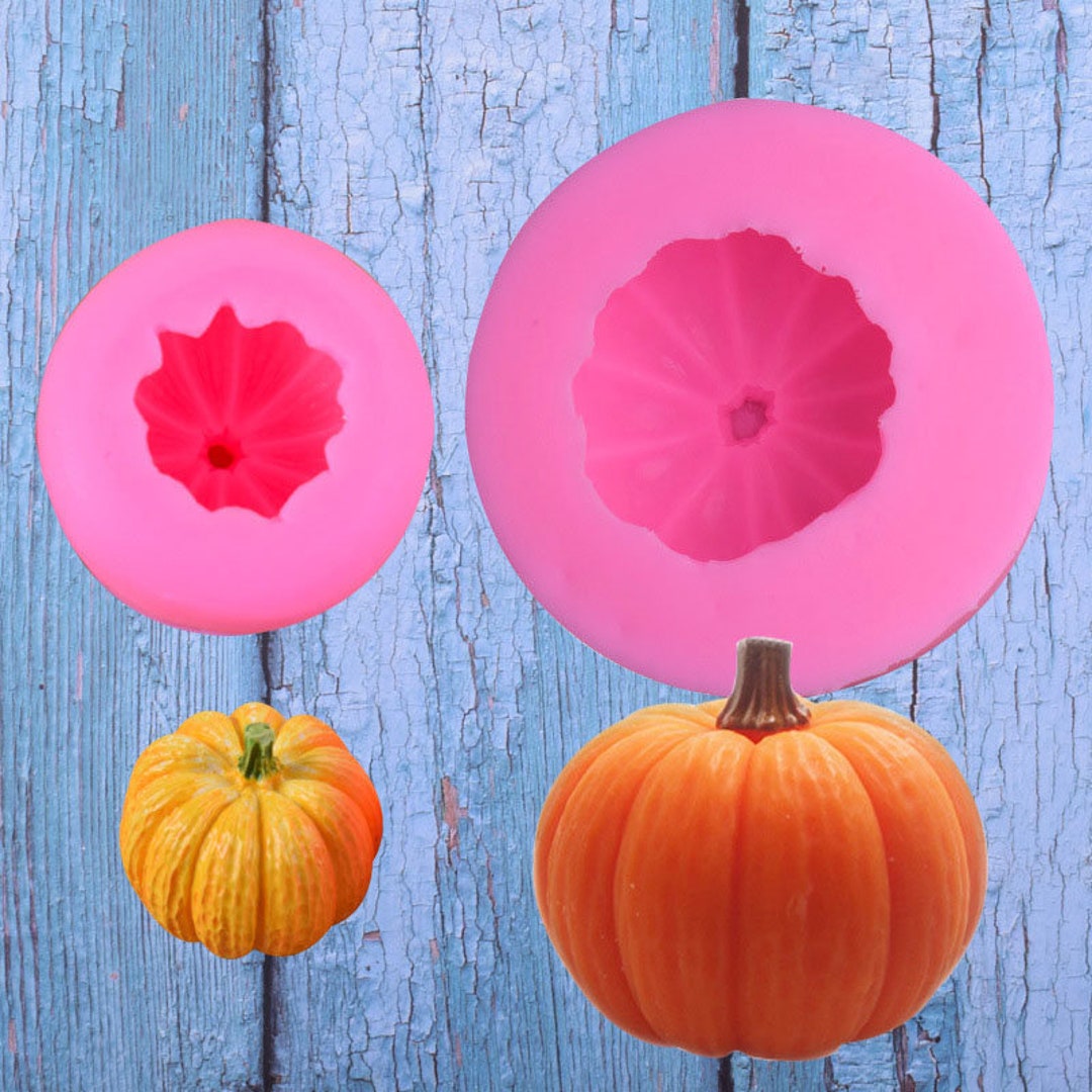 3D Pumpkin Silicone Mold Halloween Pumpkin Mold Soap Candle Jack-o ...