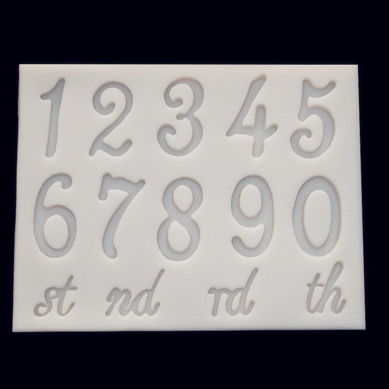 Number Silicone Mold Number Resin Mold, 0-9 Silicone Mold 3D Fondant ...
