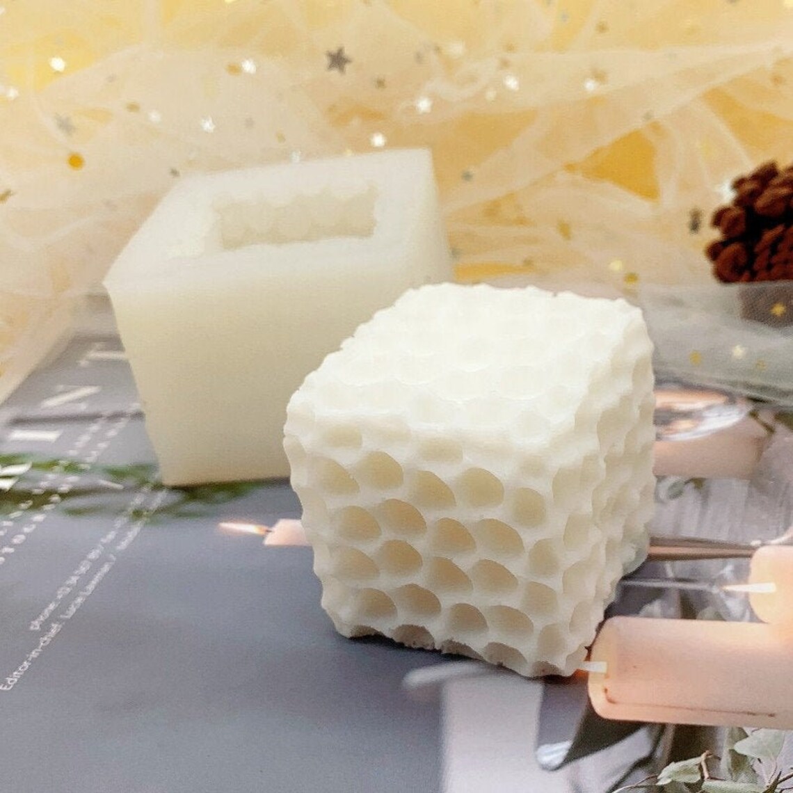 Honeycomb Candle Mold Square Honeycomb Silicone Mold Irregular Wax ...