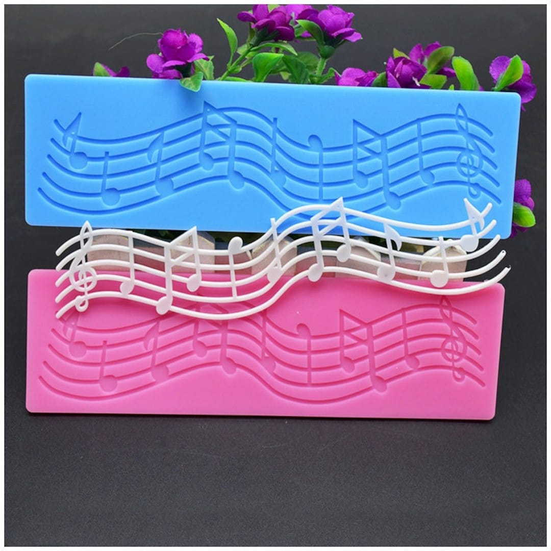 Musical Note Silicone Mold Music Sheet Mold Music Fondant Cake Border ...