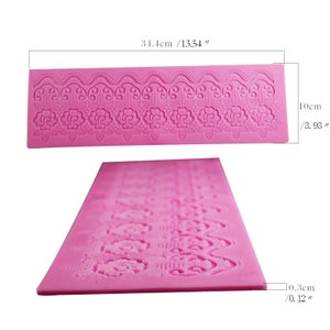 Flower Lace Silicone Mold Textured Lace Mat Fondant Cake Silicone Mold ...