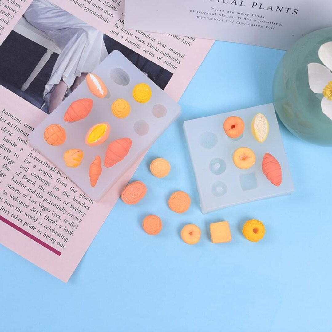 Mini Bread Mold Tiny Donut Silicone Mold Kawaii Fake Food Mold for ...