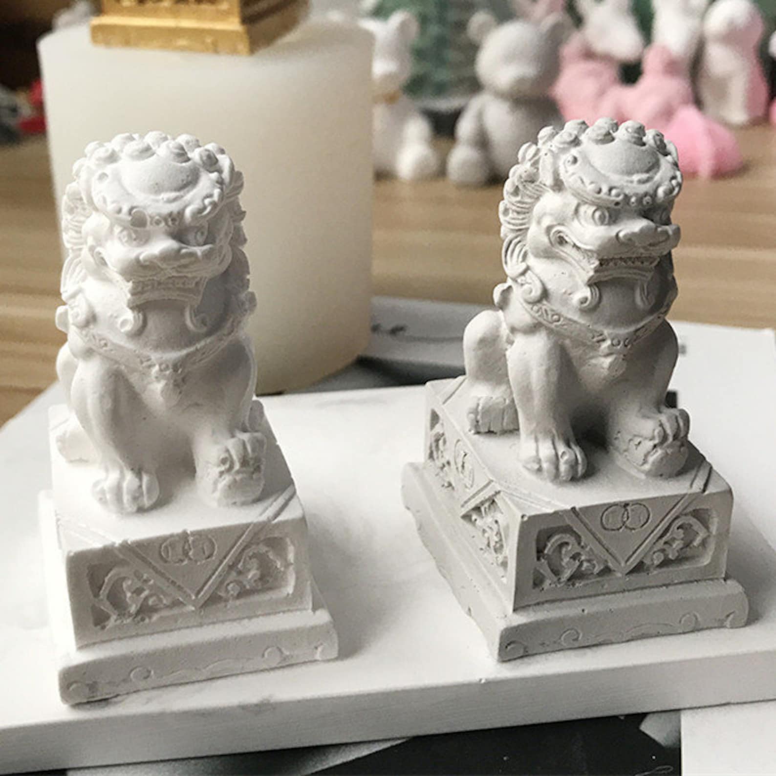 Lion Figure Resin Mold Concrete Silicone Mold Statue Epoxy | Etsy