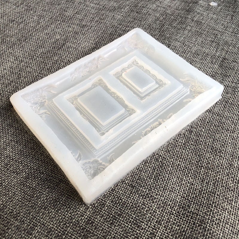 3D Photo Frame Mold,baroque Decoration Silicone Mold,frame Resin Mold ...