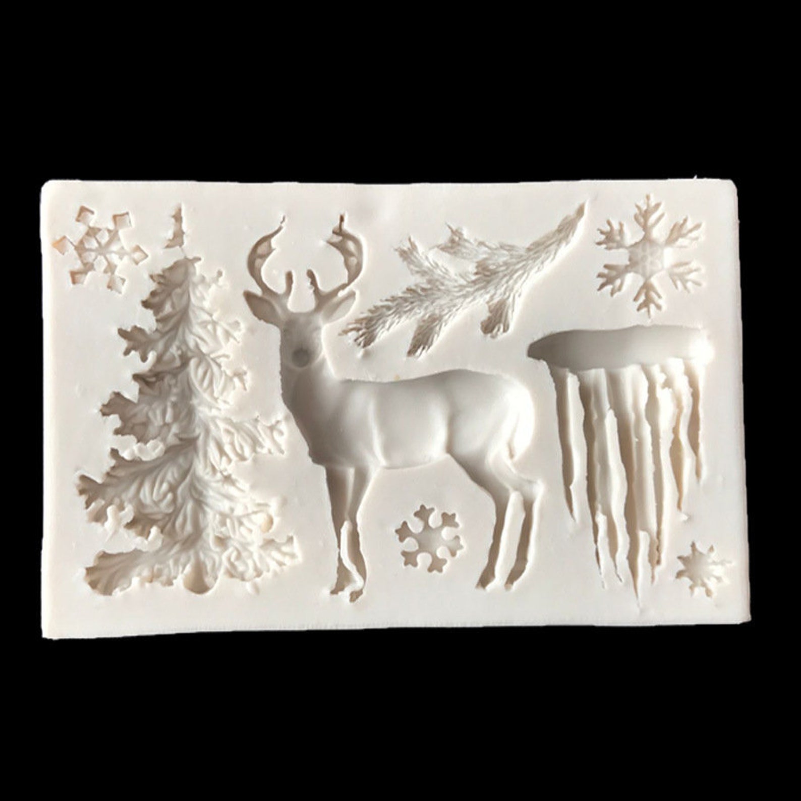 Christmas Tree Resin Mold Elk Silicone Mold Snowflake Epoxy - Etsy