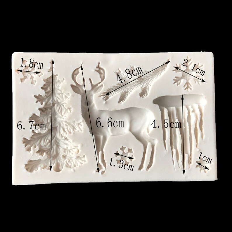 Christmas Tree Resin Mold Elk Silicone Mold Snowflake Epoxy - Etsy