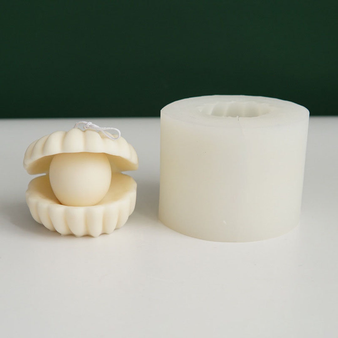 3D Shell Candle Mold Seashell Silicone Mold Pearl Shell Soap Mold ...