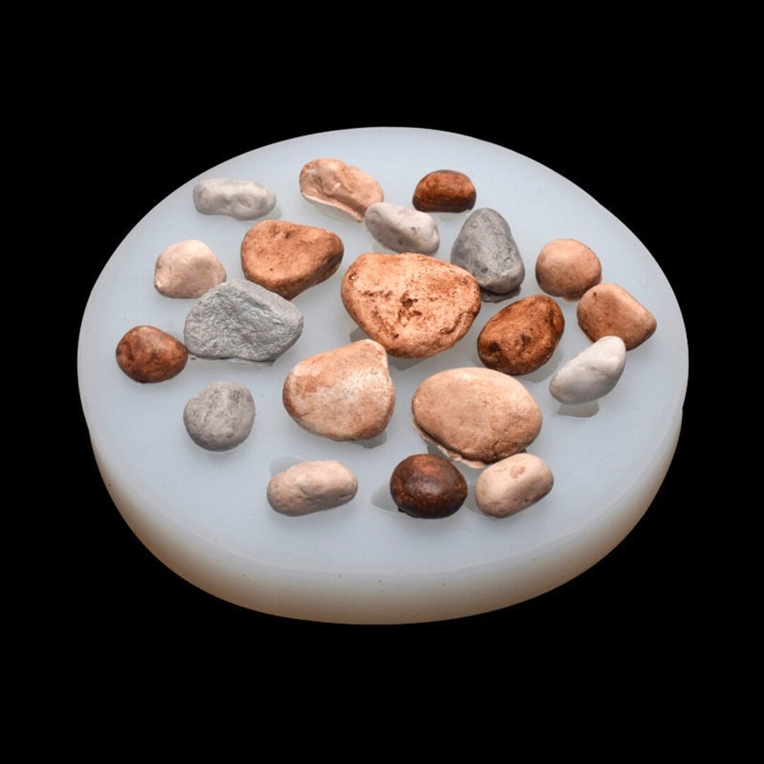 20-cavity Small Stone Mold Pebble Stone Silicone Mold Cobblestone ...