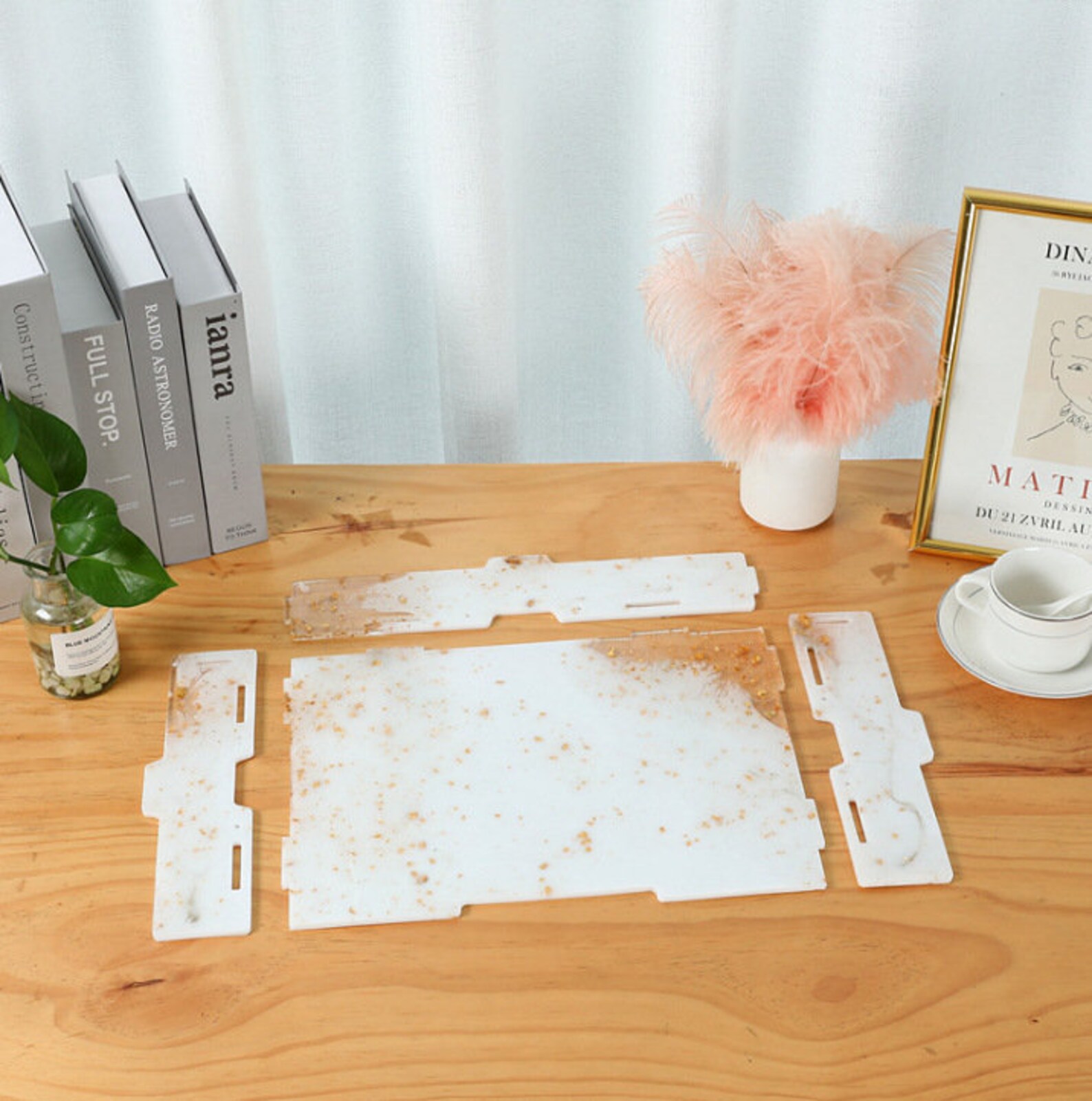 Desktop Storage Rack Silicone Mold,2-layers Shelf Mold Storage Holder ...