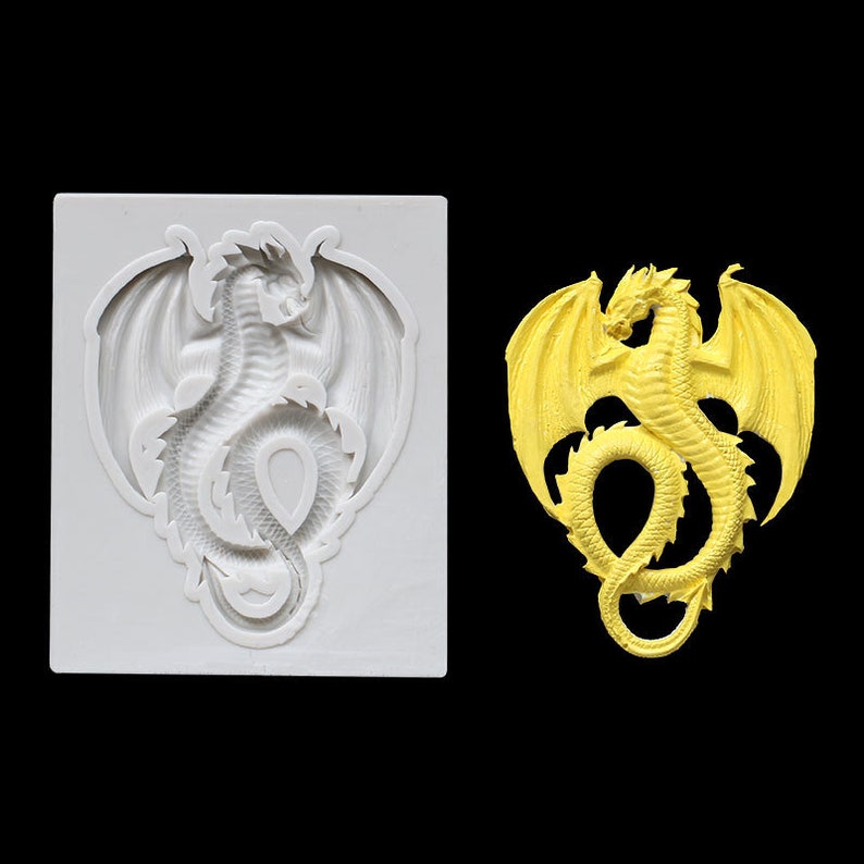 Dragon Silicone Mold Dragon Resin Mold for Cake Toppers,chocolate,soap ...