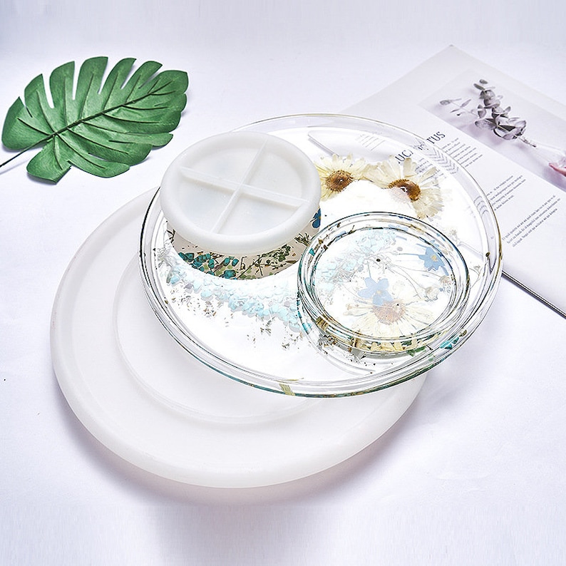 Large Dishes Silicone Mold Round Large Tray Mold Small Plate Mold Resin ...