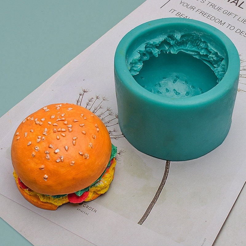 3D Hamburger Silicone Mold Realistic Food Mold Wax Candle Mold - Etsy