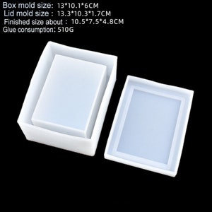 Tissue Box Resin Mold Trinket Box Silicone Mold Handmade Box Epoxy ...