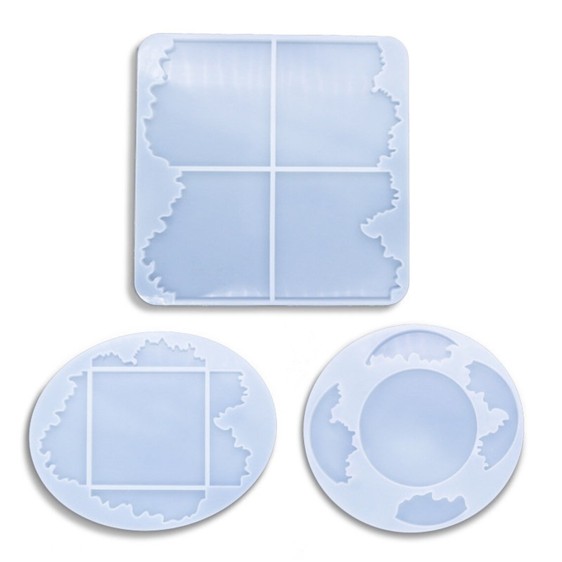 Irregular Silicone Mold Large Coaster Mould Resin Epoxy Mould Geode ...