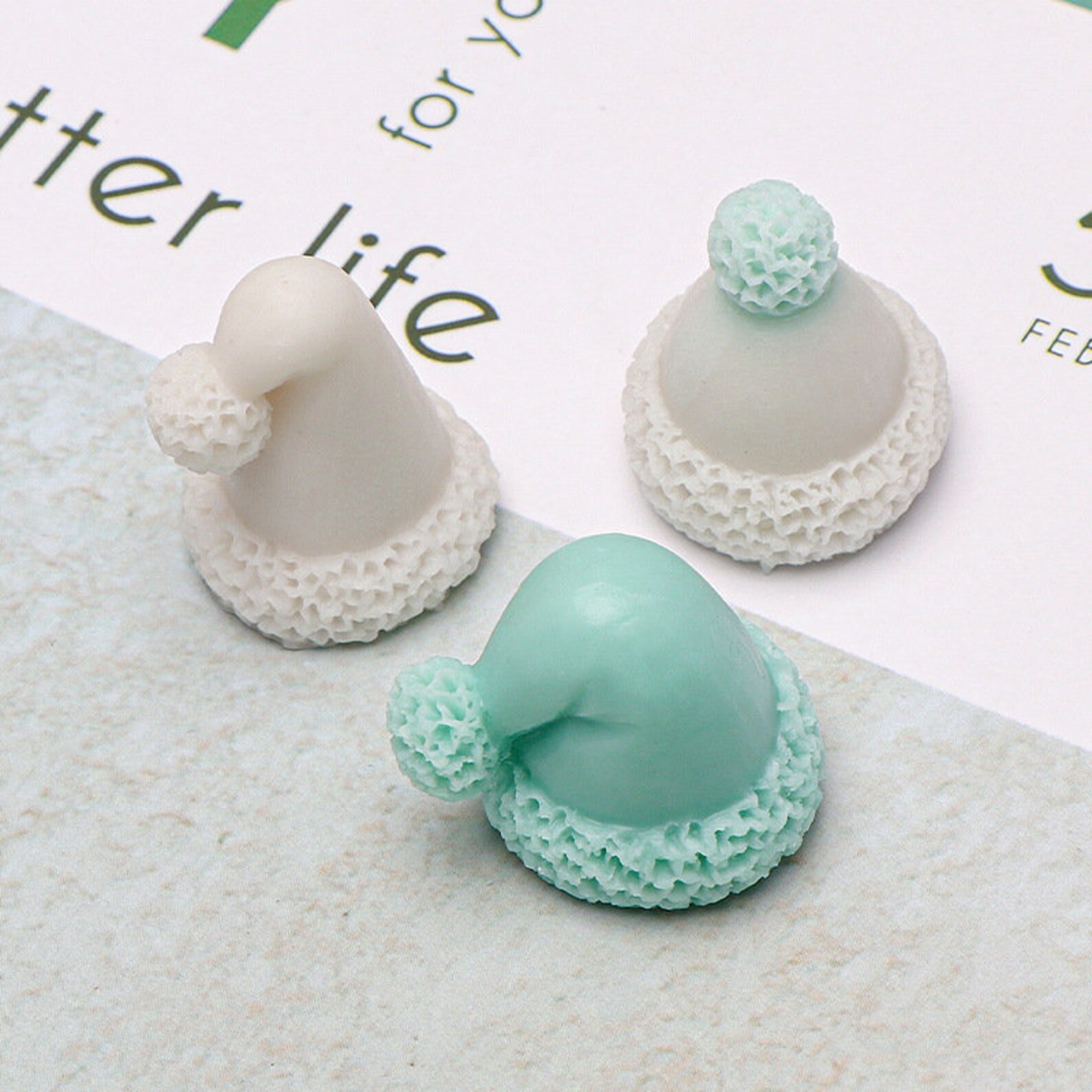 3D Christmas Hat Silicone Mold Santa Hat Mold Kawaii Candle Mold Candy ...