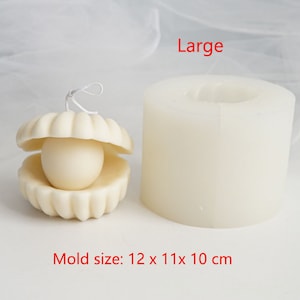 3D Shell Candle Mold Seashell Silicone Mold Pearl Shell Soap Mold ...