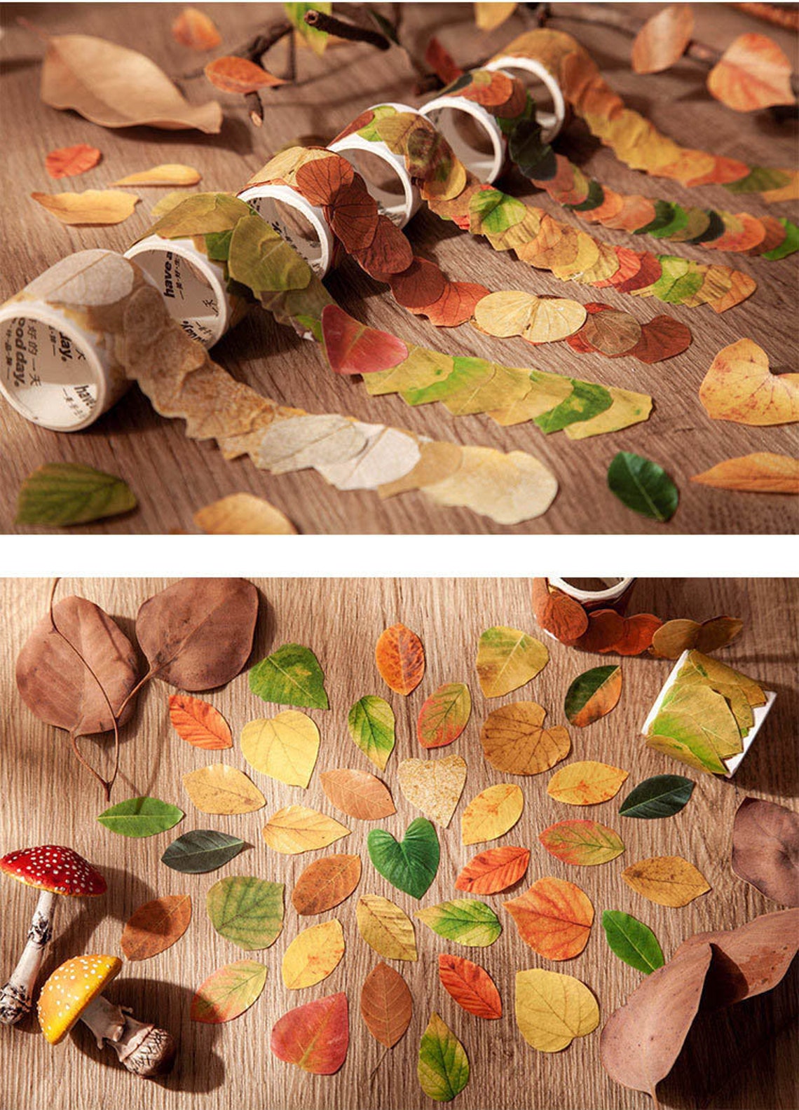 Falling Leaves Washi Tape Plants Washi Stickers Kawaii Masking Tape for ...