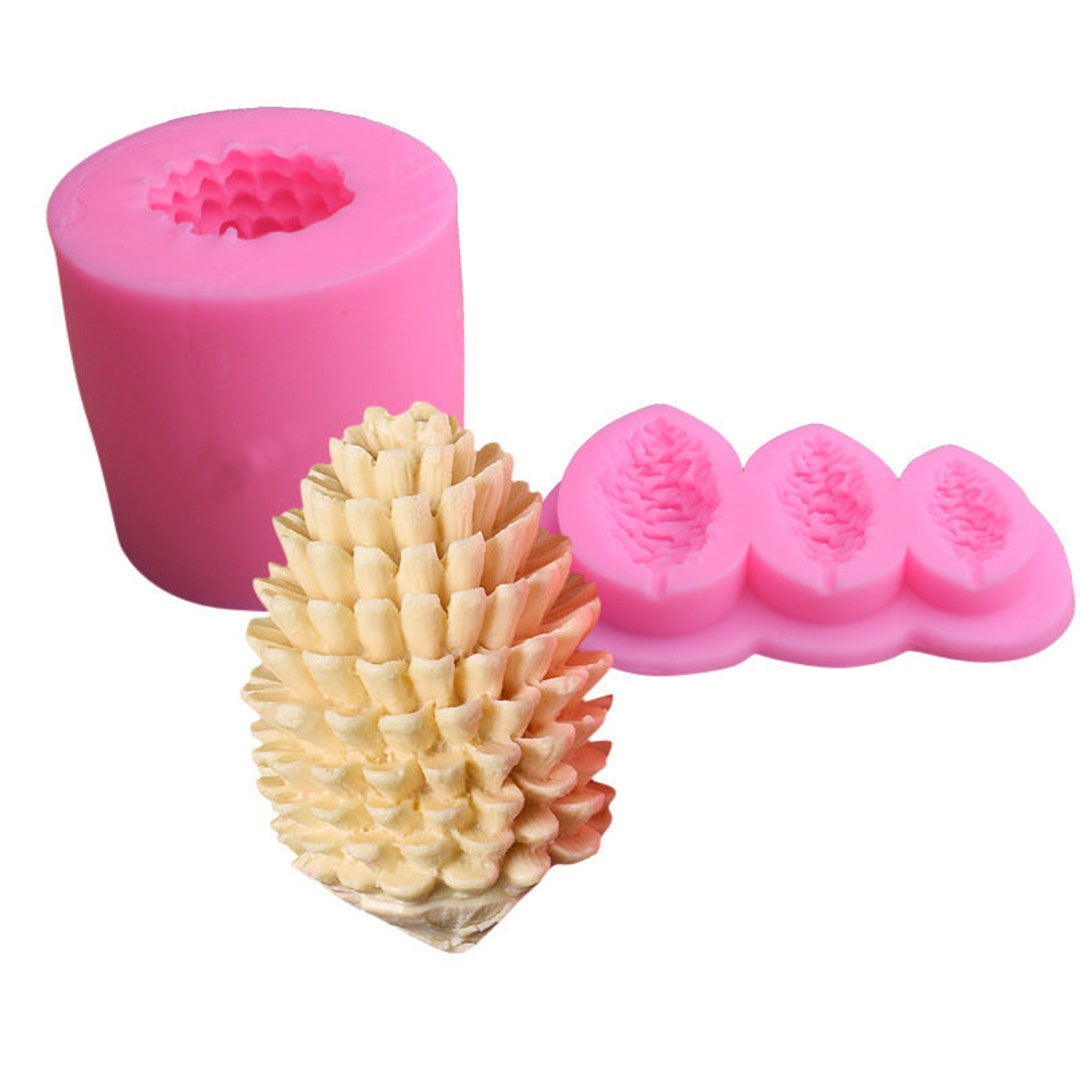 Pine Cone Candle Mold Christmas Silicone Mold 3D Pine Cone Epoxy Resin ...