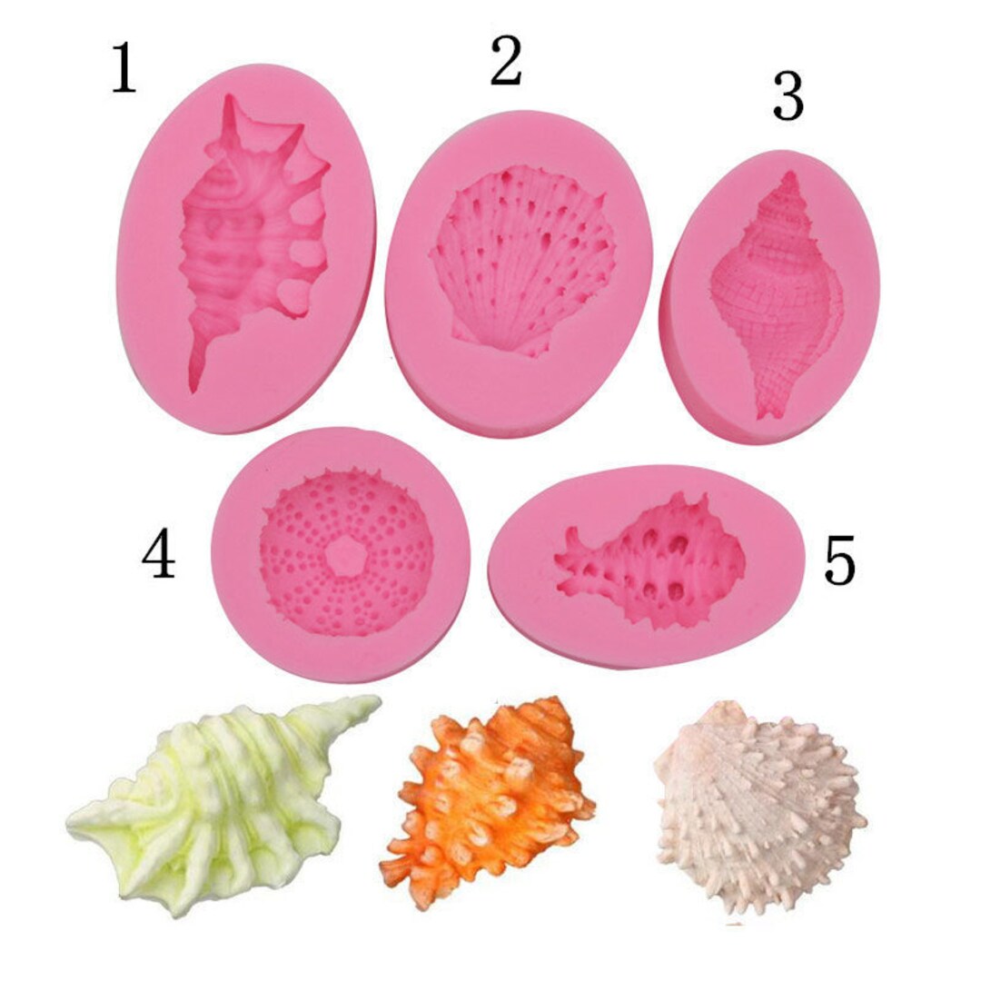 Shell Conch Mold Sea Coral Silicone Mold Sea Urchin Mold Beach Epoxy ...