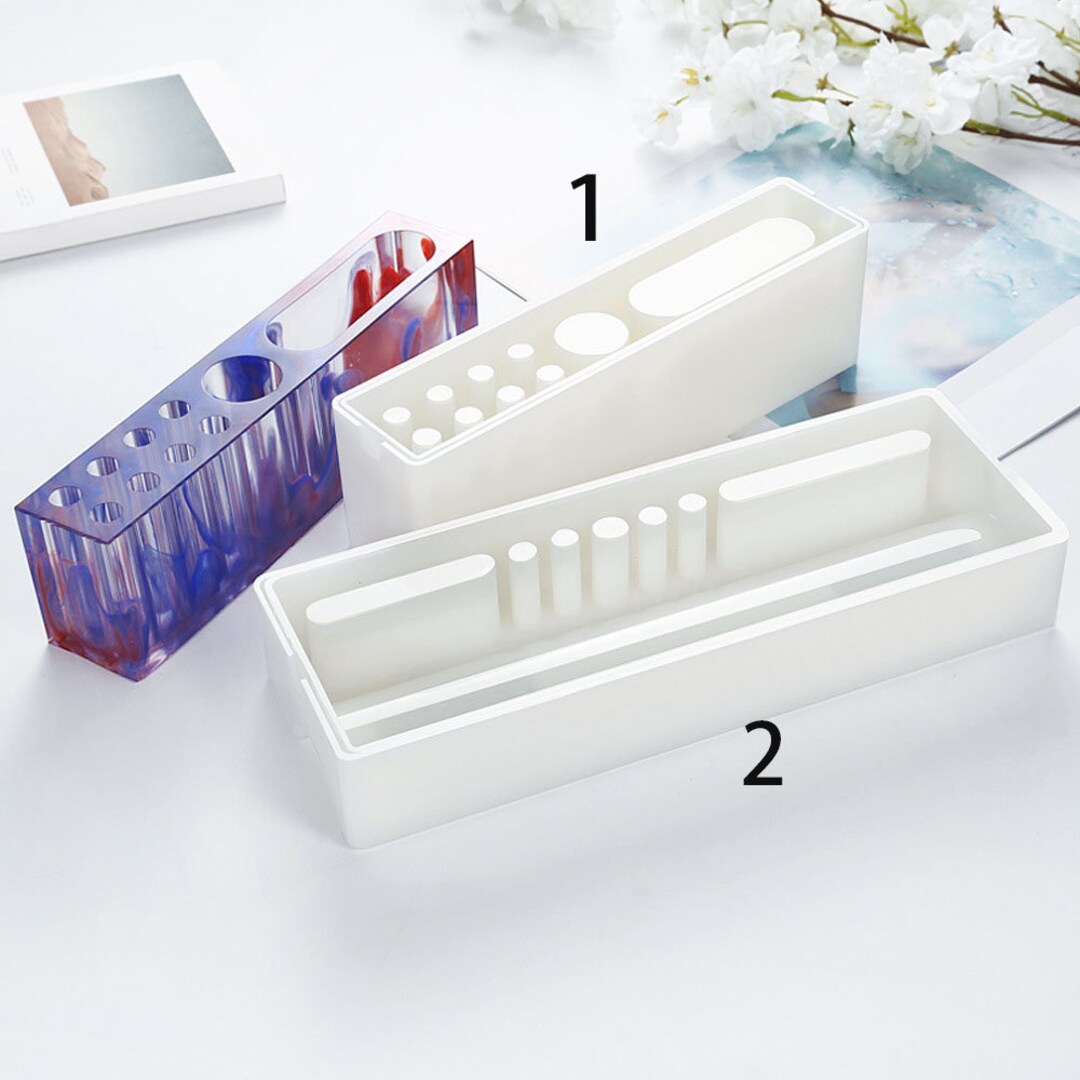 Pen Holder Silicone Mold,desk Storage Mold Dry Flower Resin Epoxy Mold ...