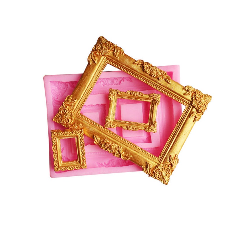 3D Photo Frame Mold,baroque Decoration Silicone Mold,frame Resin Mold ...