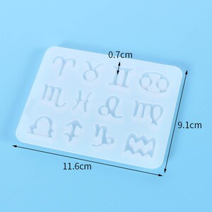 Zodiac Sign Silicone Mold Cabochon Earrings Mold Constellation Ornament ...