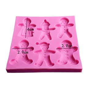Gingerbread Man Silicone Mold Christmas Cake Decoration Mold for ...