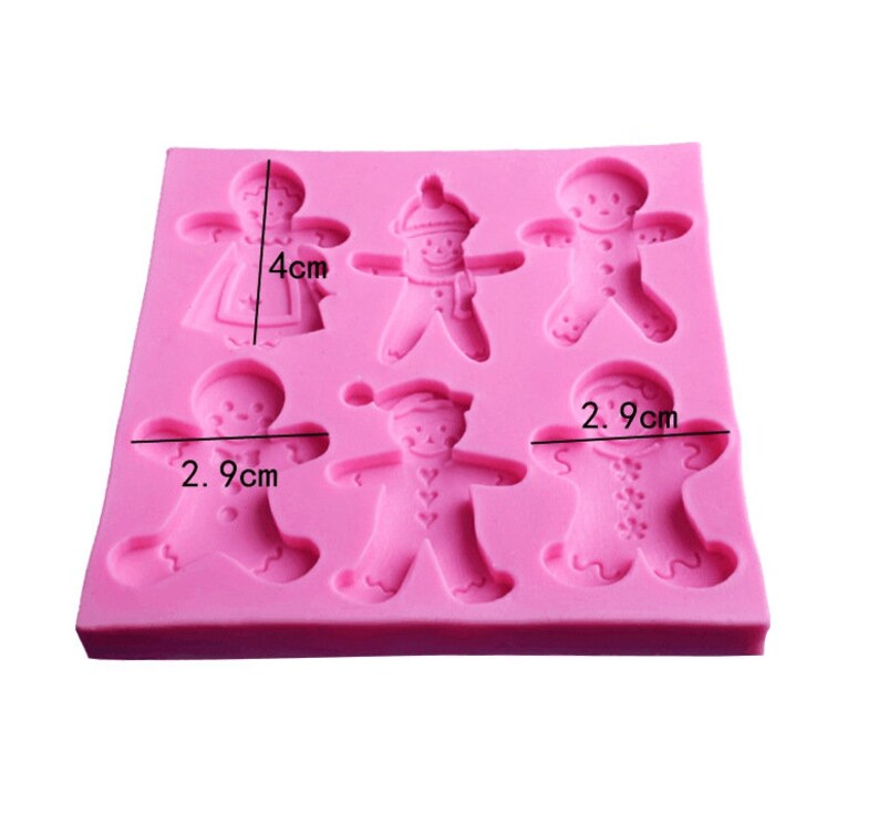 Gingerbread Man Silicone Mold Christmas Cake Decoration Mold for ...