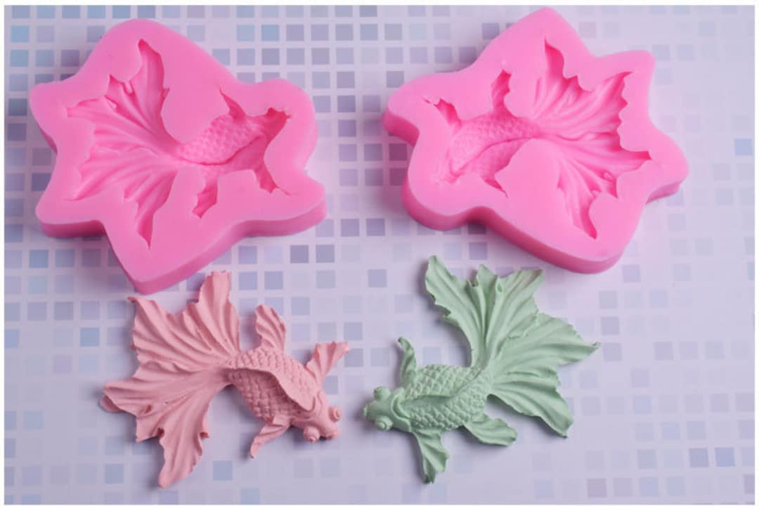 Goldfish Silicone Mold Goldfish Cake Decoration Mold Chocolate Fondant ...
