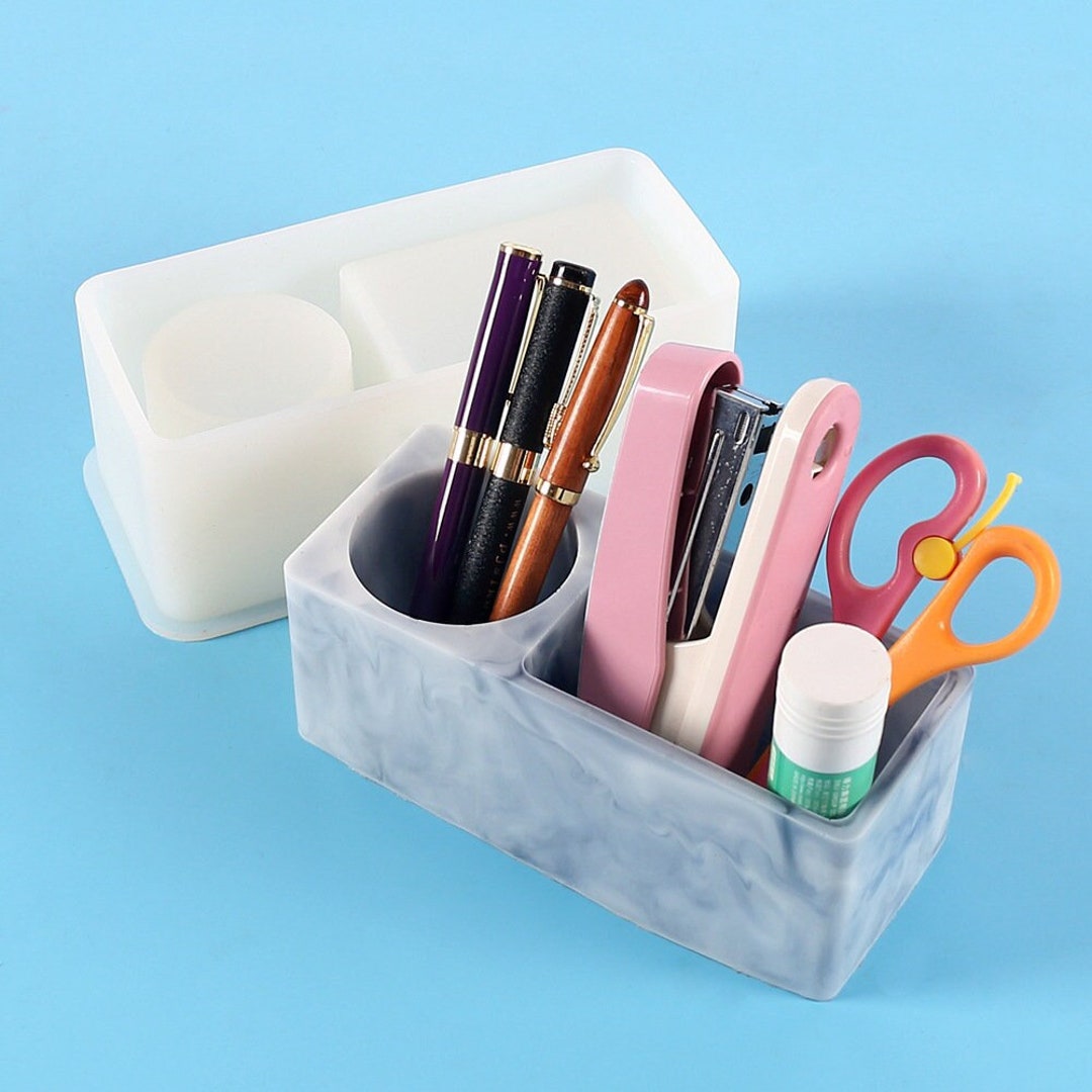 Pen Holder Silicone Mold,desk Storage Mold for Resin Epoxy ,plaster ...