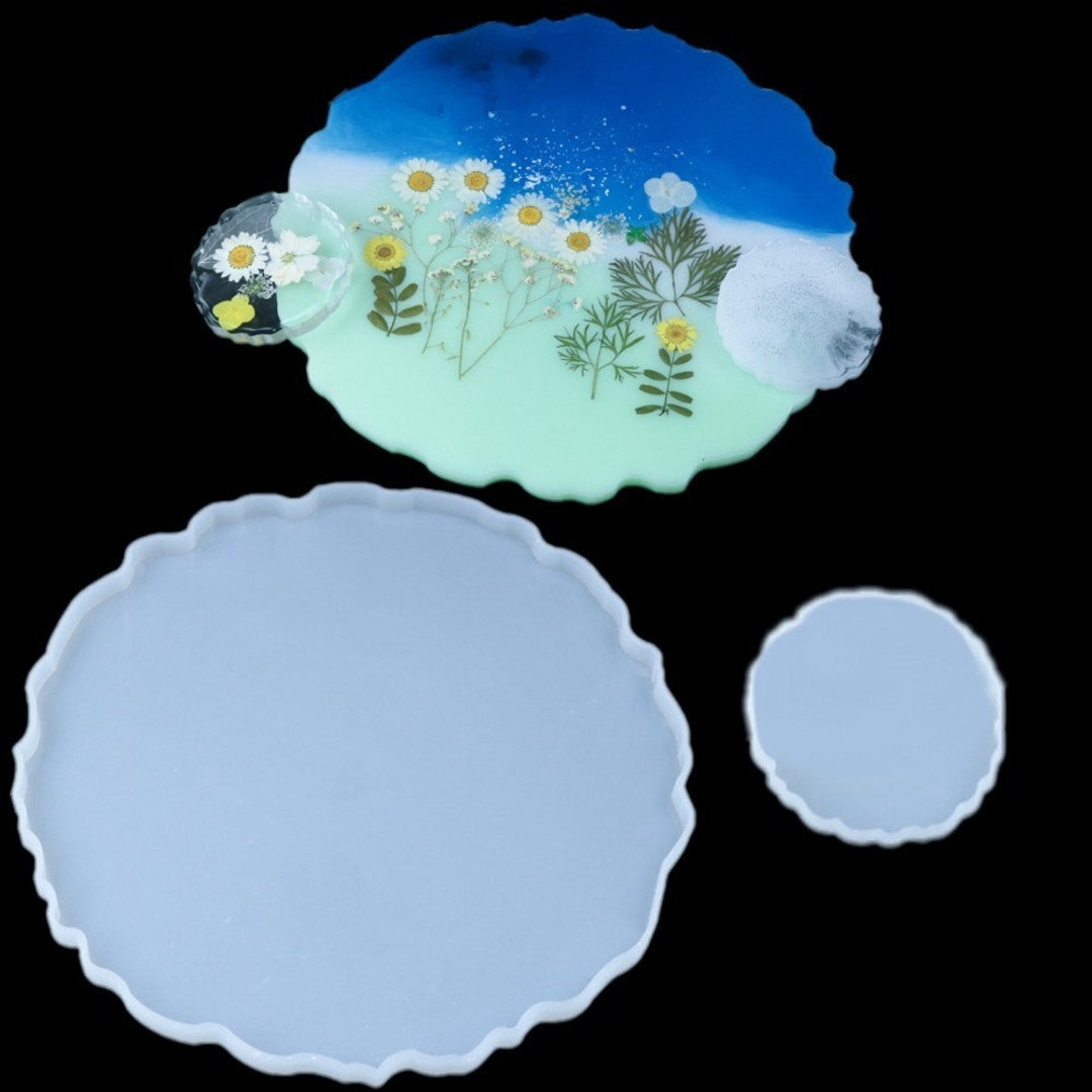 Large Irregular Wave Coaster Mold,round Coaster Mould Mat Resin Epoxy ...