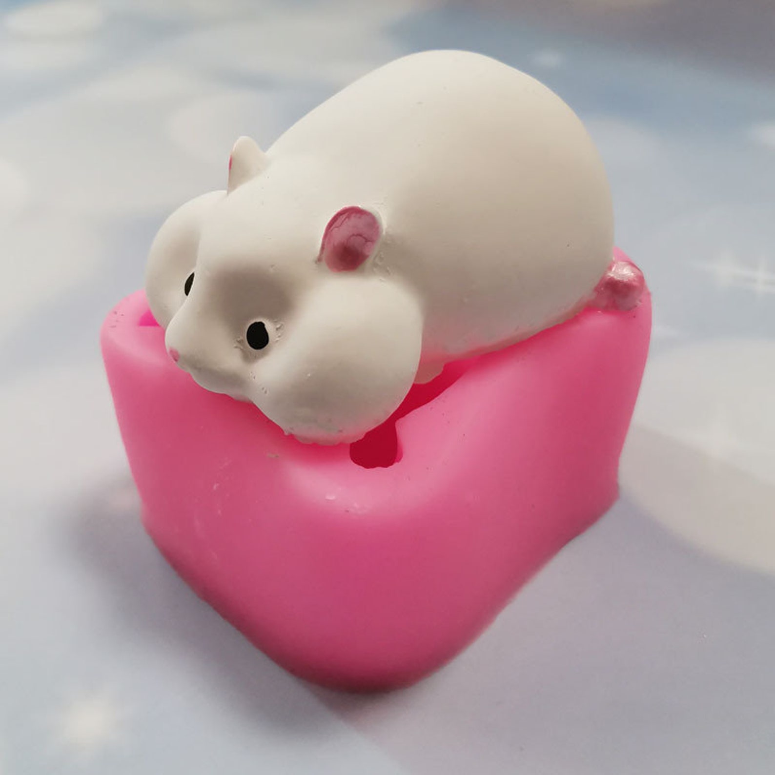 3D Hamster Silicone Mold Kawaii Animal Mold Soap Candle Making Resin ...