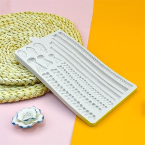 Weave Border Silicone Mold Braid Texture Strap Knit Mold for Fondant ...