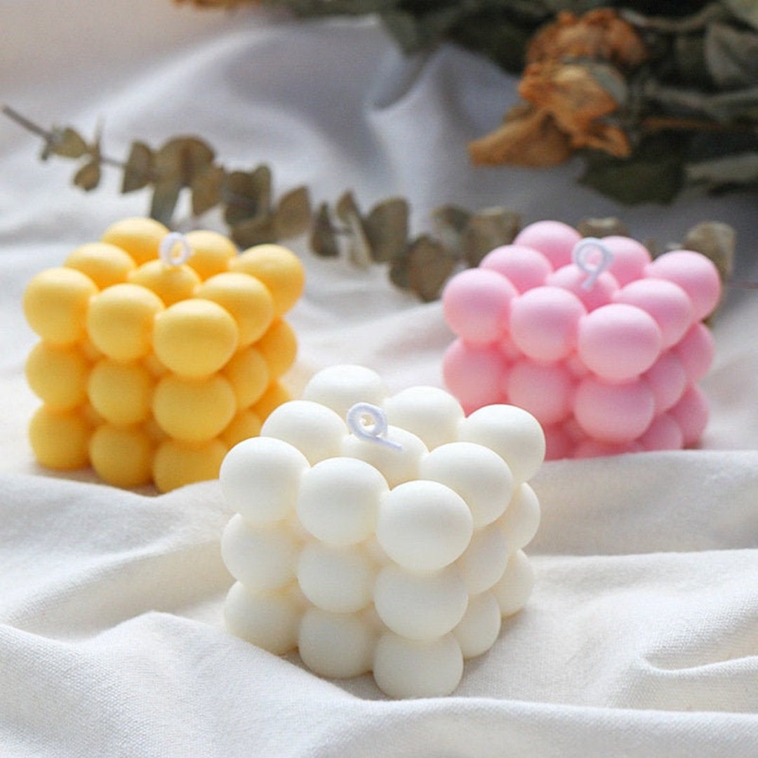Magic Cube Candle Mold 3D Bubbles Candle Silicone Mold Atom Cube Mold Aroma Mold Handmade Soap ...