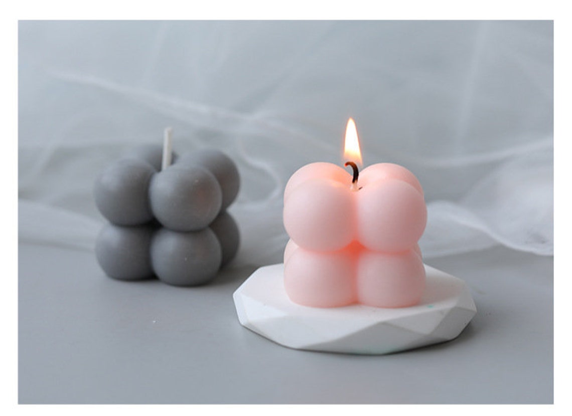 Magic Cube Candle Mold 3D Bubbles Candle Silicone Mold Atom | Etsy