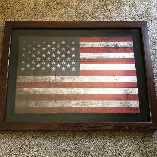 American Flag Shadow Box Frame - Etsy