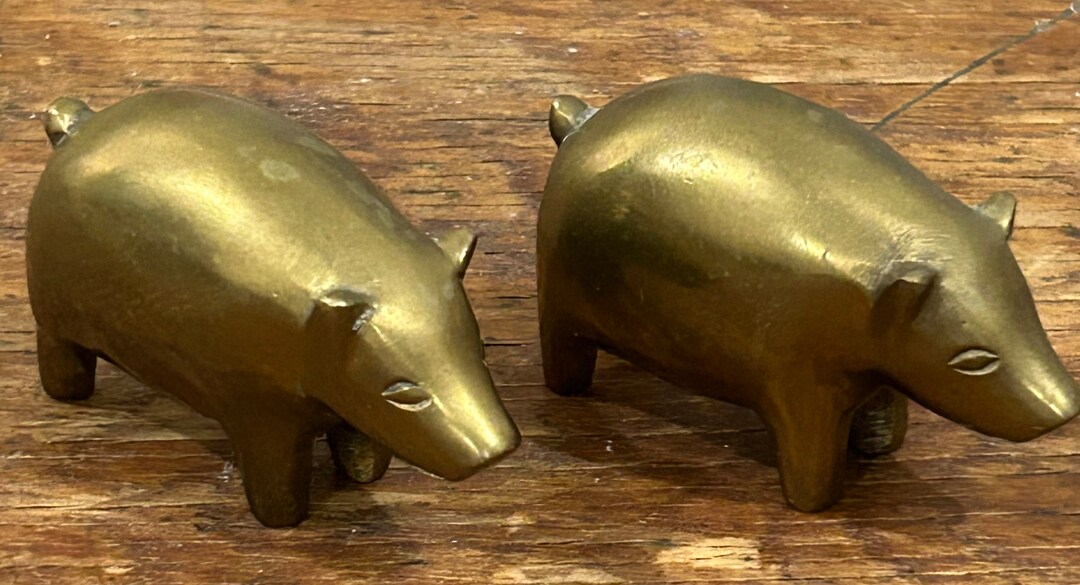 The Two Little Pigs. All Brass. Cute as Can Be! Two Piggies for the ...