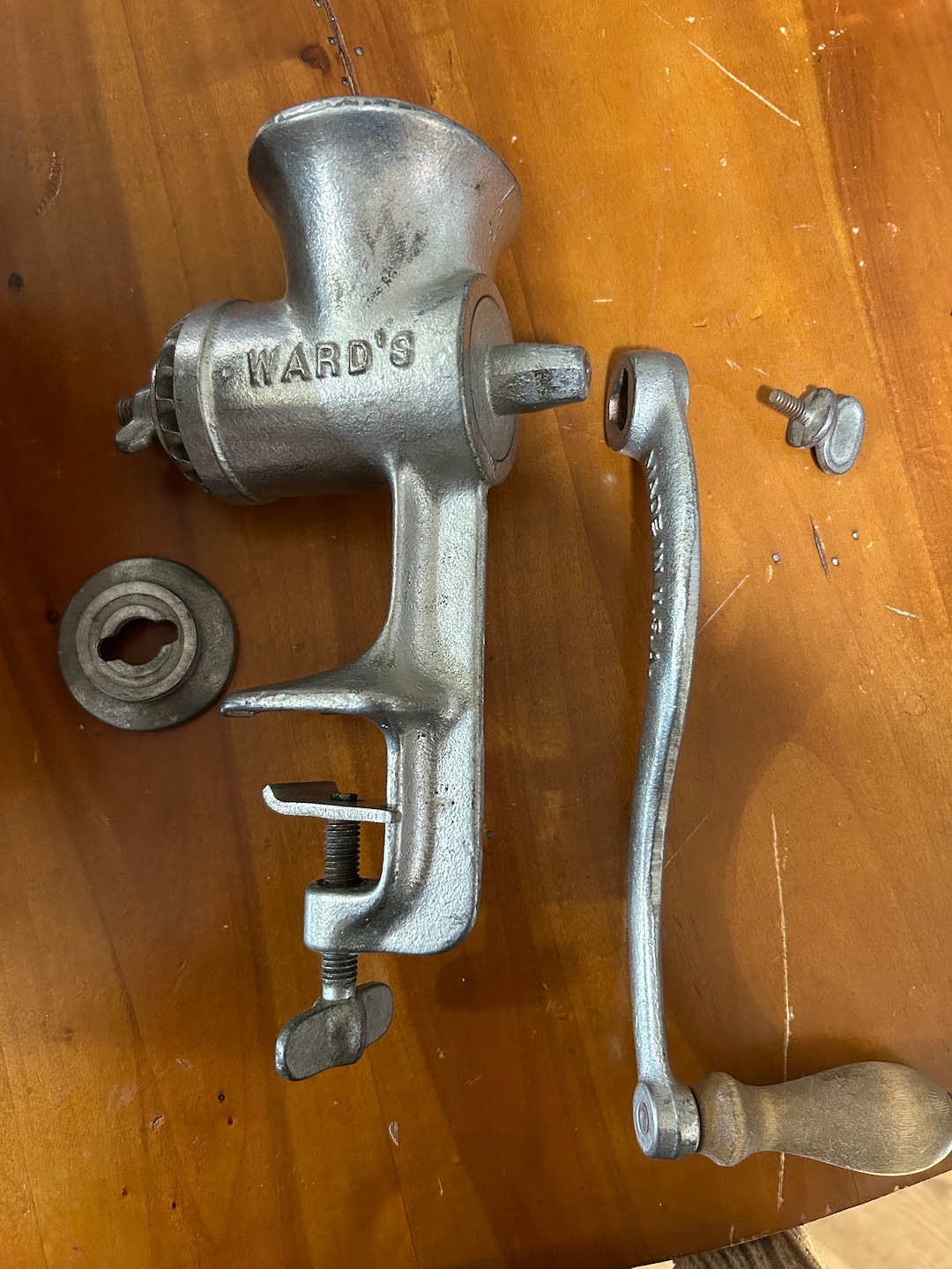 Retro Wards Cast Iron Food Grinder. Has Two Different Size Cutters With ...