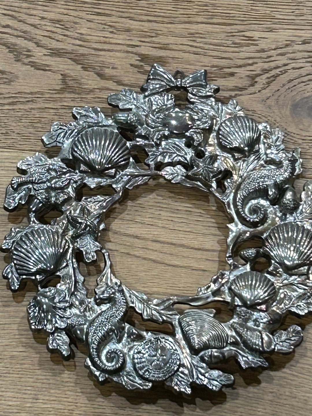 Silver Plated Godinger Wall Hanging/wreath/trivet With Nautical Theme ...