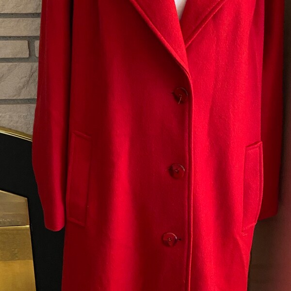 Red Wool Coat - Etsy
