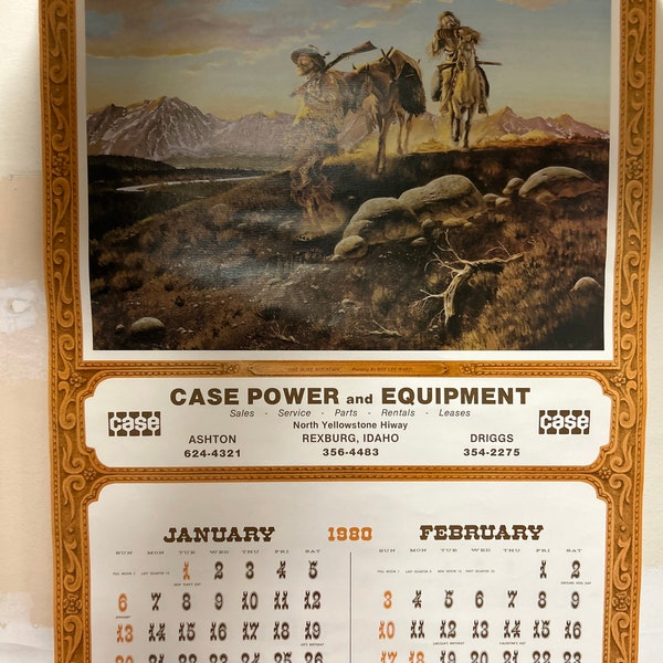 1980 Calendar - Etsy