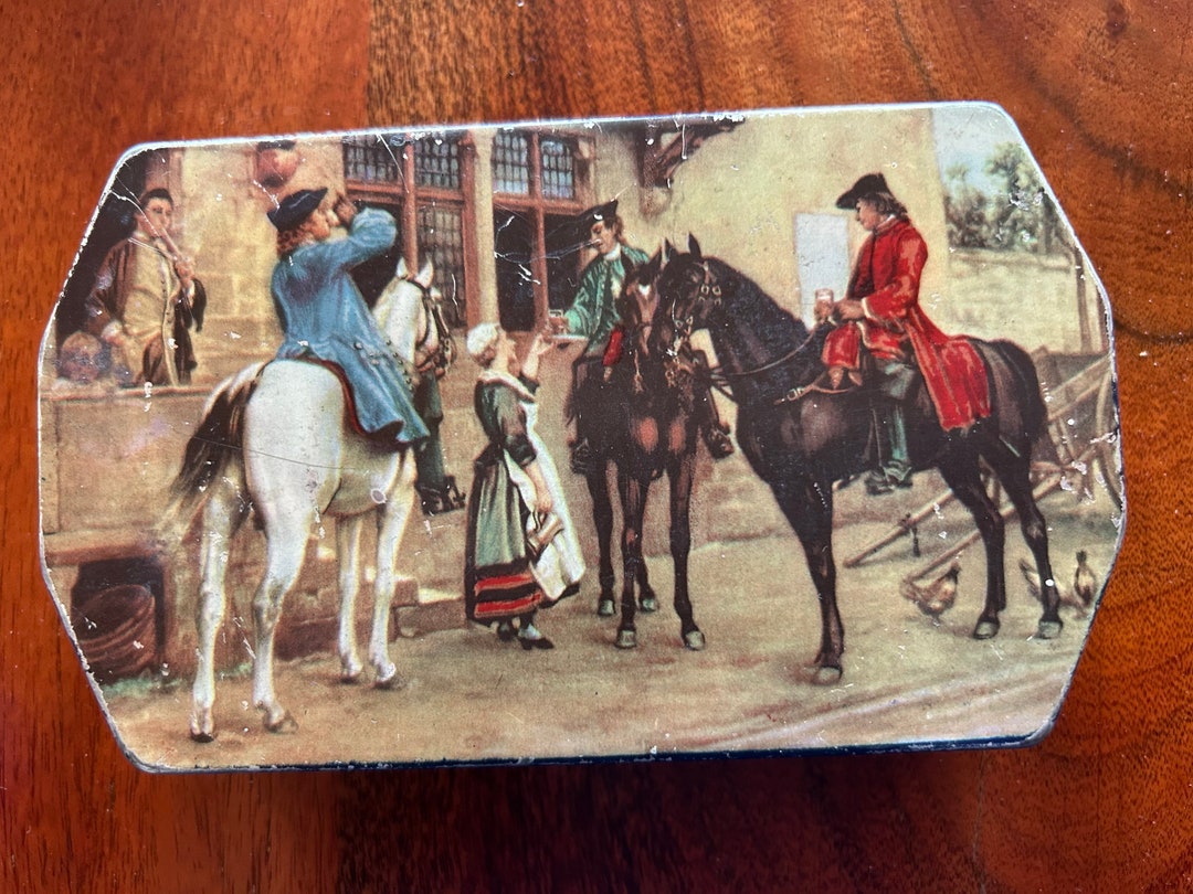 Old Rileys Toffee Tin Made in Halifax England With Olden Days Scene of ...